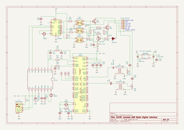 S21RC Digital Interface Rev 2.0 (Ham Radio – Computer) – S21RC Shack